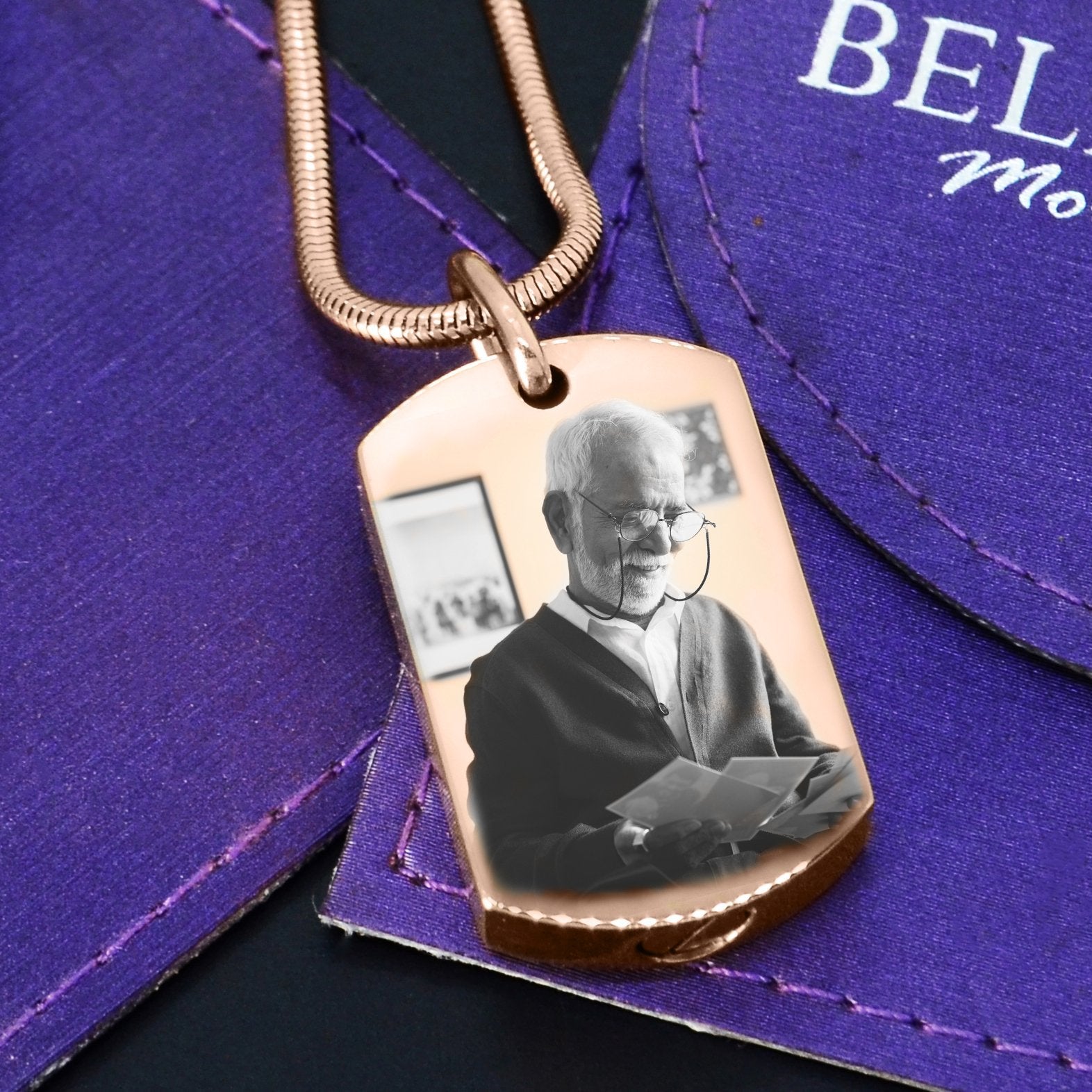 Memory Photo Tag Personalised Cremation Necklace | Belle Fever – BELLE ...